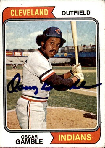 Oscar Gamble Cleveland Indians 1974 Topps #152 Signed Baseball Card ...