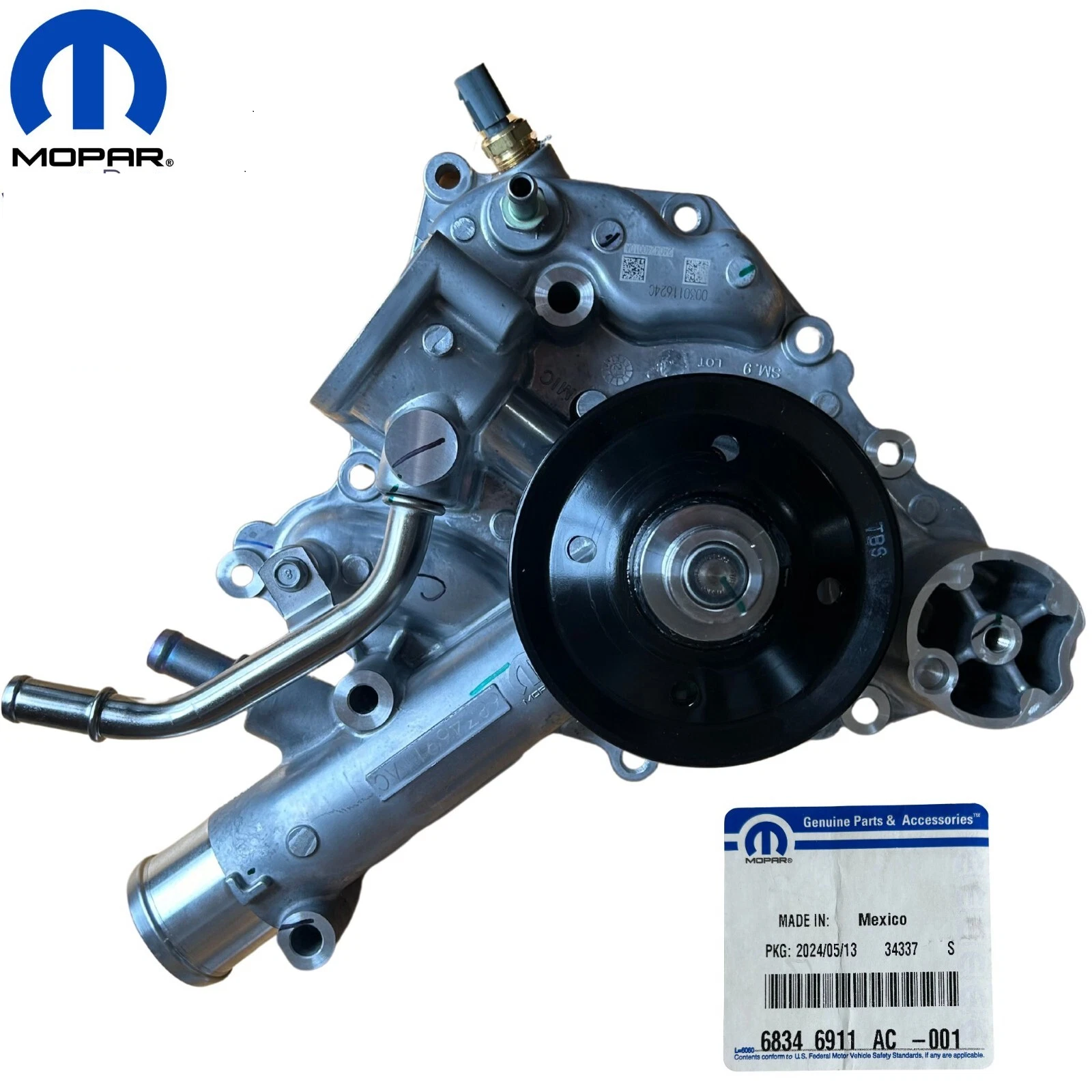 6.4L 5.7L Ram 1500 Jeep Grand Wagoneer Water Pump OEM Mopar 68346911AC ...
