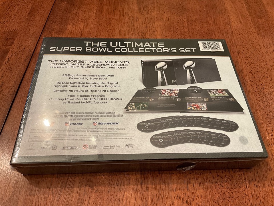 SUPER BOWL COLLECTION I-XLVI DVD full description on the back cover ...