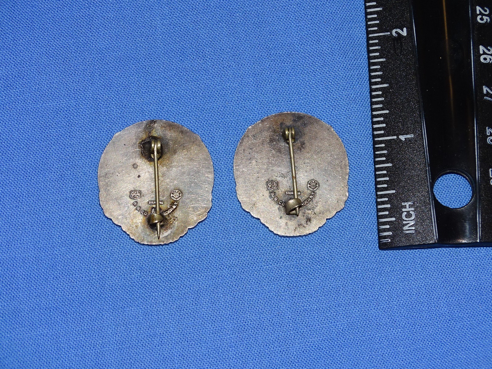 WWII Unit Crest, DI DUI Pin Back PB Pair, AAF Command , Sterling B.B.Co ...
