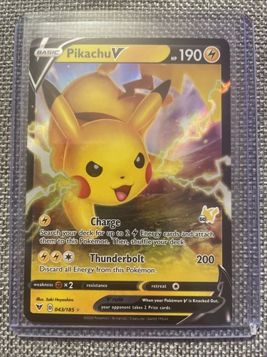 Pikachu V (#60 Pikachu Stamped) Battle Academy 2022 #043/185 Promo ...
