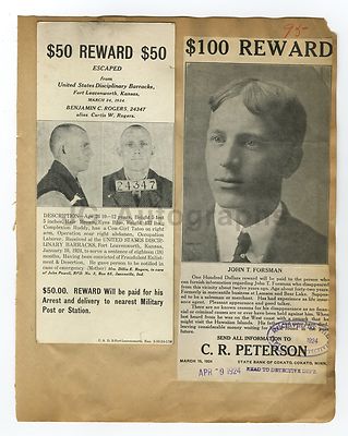 Wanted Posters - 3 Vintage Wanted Posters - Various Locations - 1924 | eBay