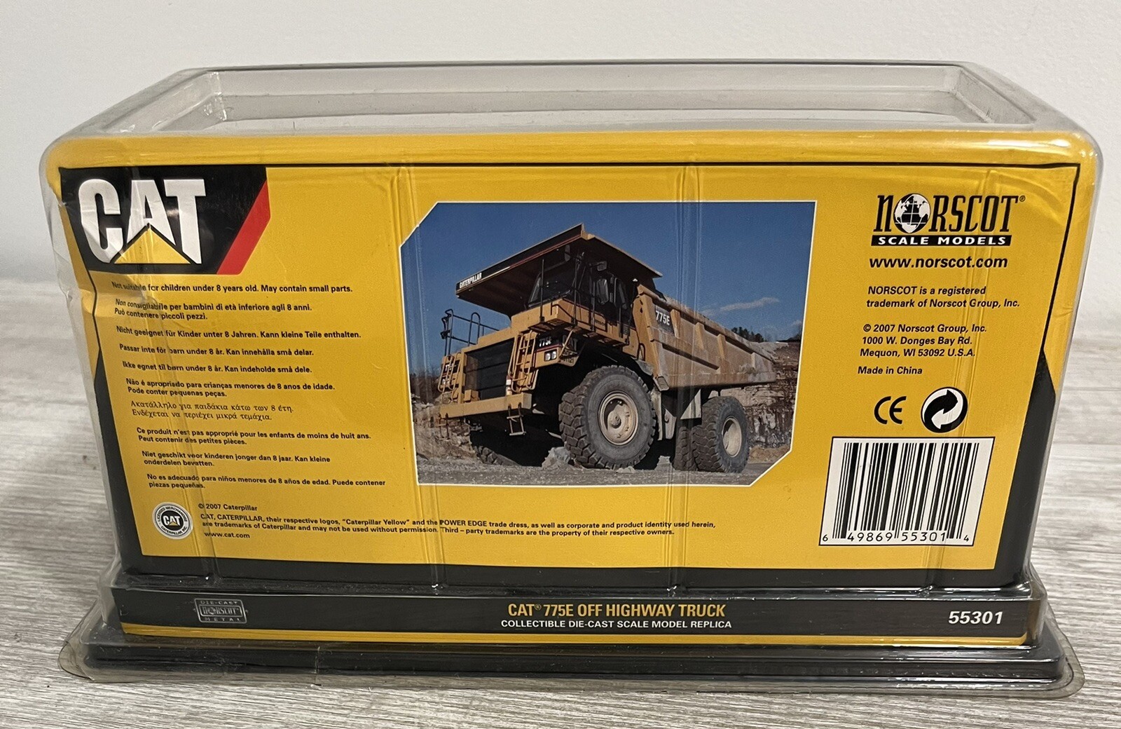 NORSCOT 2007 #55301 ~ 1/64 Scale Die Cast ~ CAT 775E OFF HIGHWAY TRUCK ...
