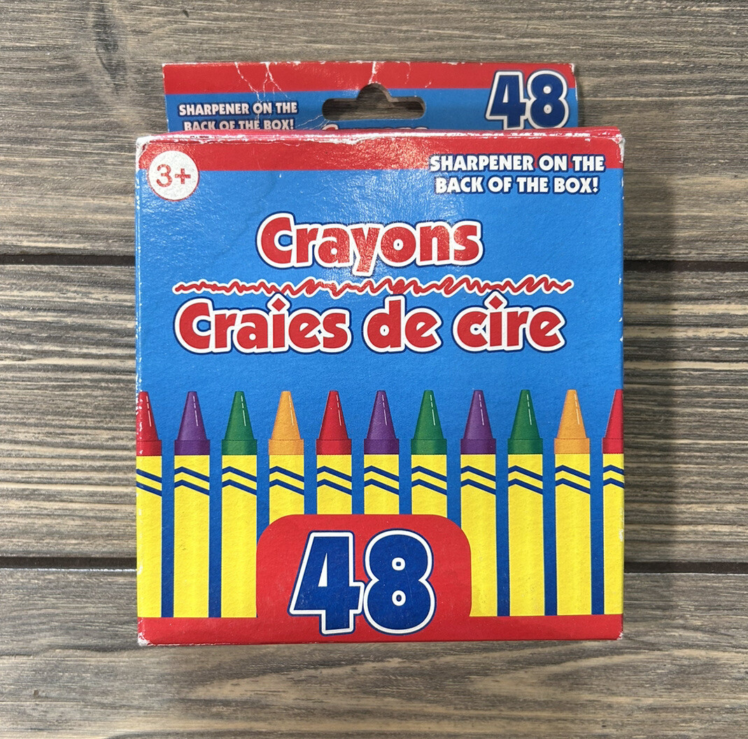 Vintage 48 Crayons With Sharpener On Back | eBay