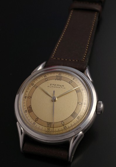 Eterna Bumper Movement 1940's Automatic SS Screw Back 34mm Cal.1159H ...