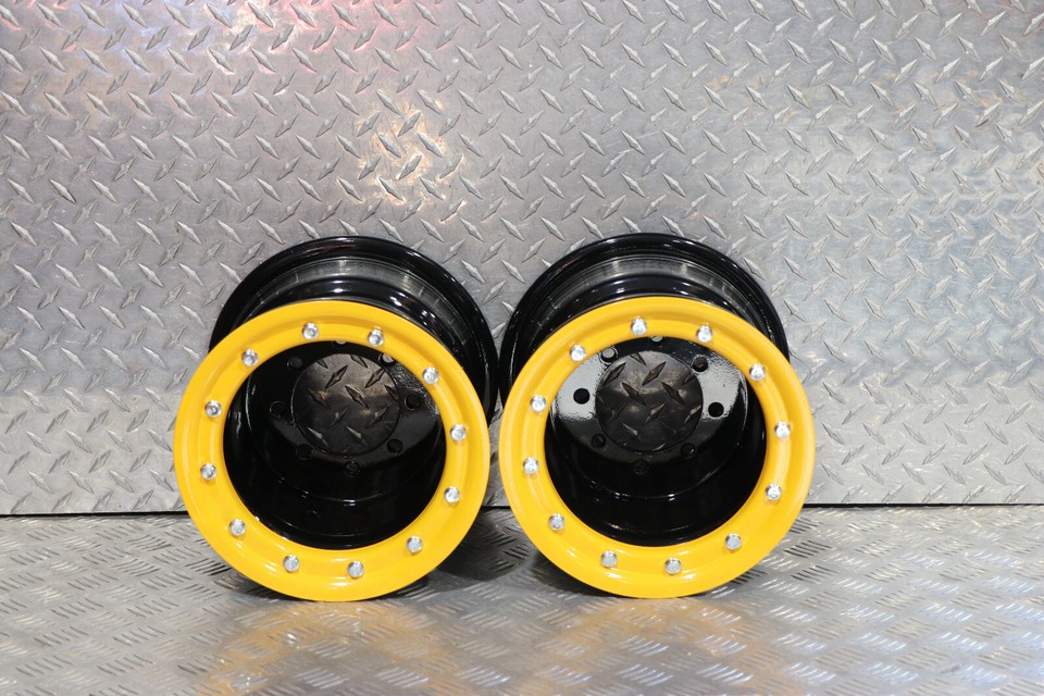 Honda Yamaha Banshee Raptor YFZ TRX Beadlocks ATV Front Rear | Black Yellow