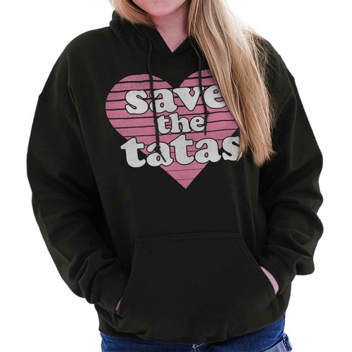 Save The Tatas Breast Cancer Awareness Pink Womens Hooded Sweatshirts ...