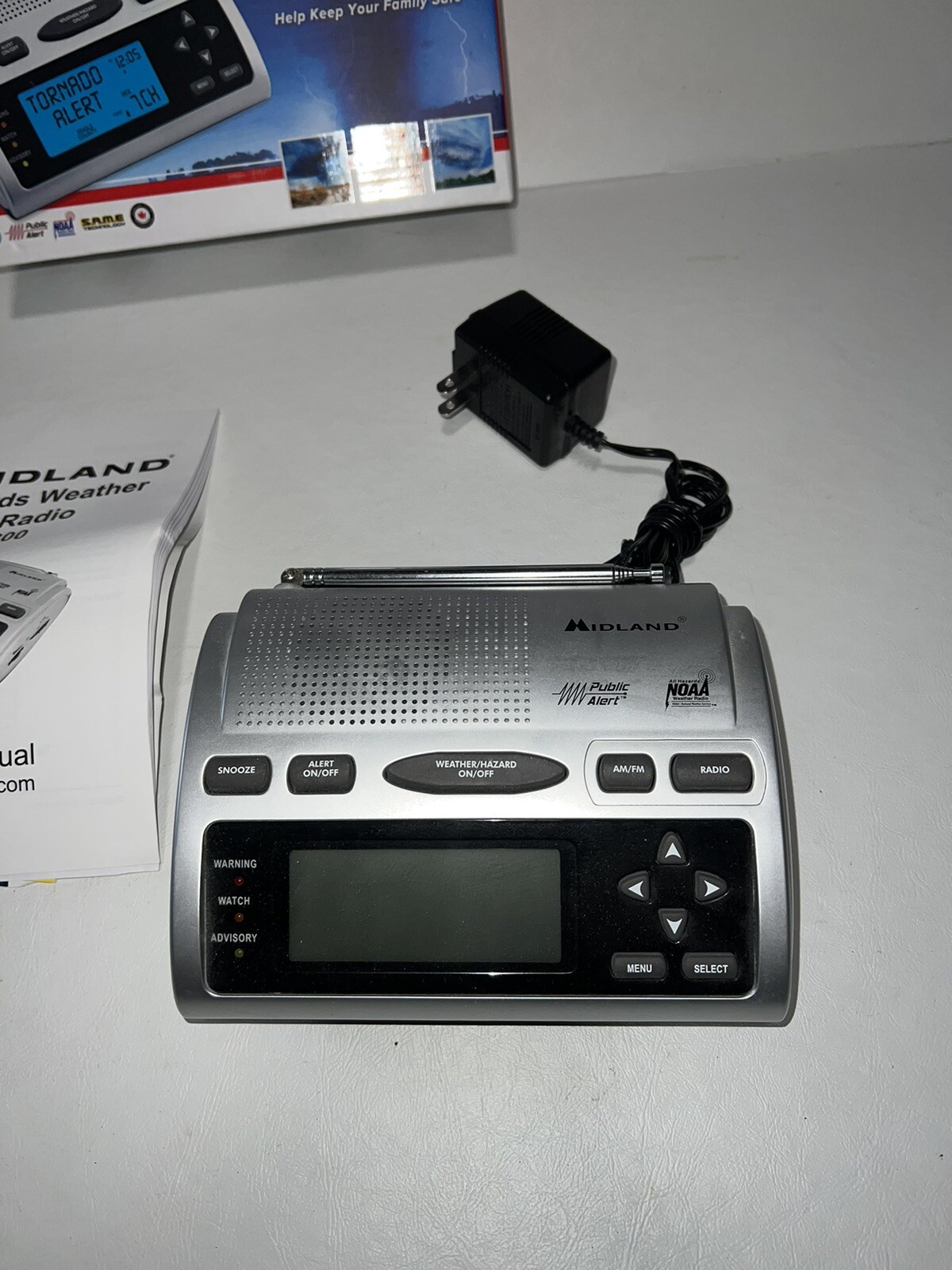 Midland WR300 Deluxe NOAA Emergency AM/FM Weather Alert Radio w/ S.A.M ...