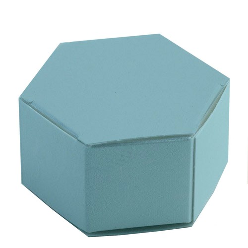 12 Blue octogon Wedding Shower Favor candy Boxes | eBay