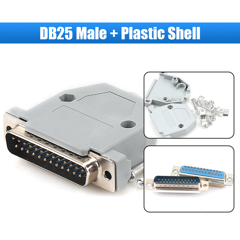 DB15/25/37 Pin D-Sub Male/Female Solder Connector Plugs+Metal/Plastic ...