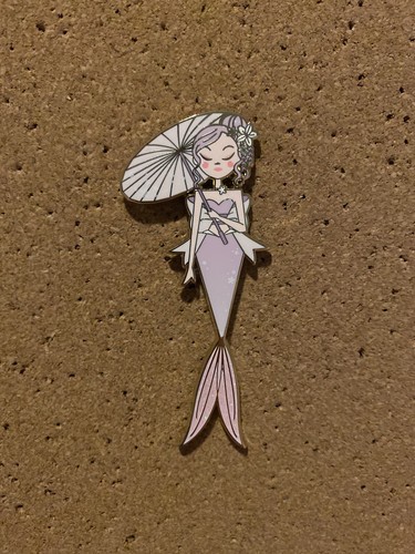Cherry Blossom Mermaid Lavender original character , enamel pin by ...