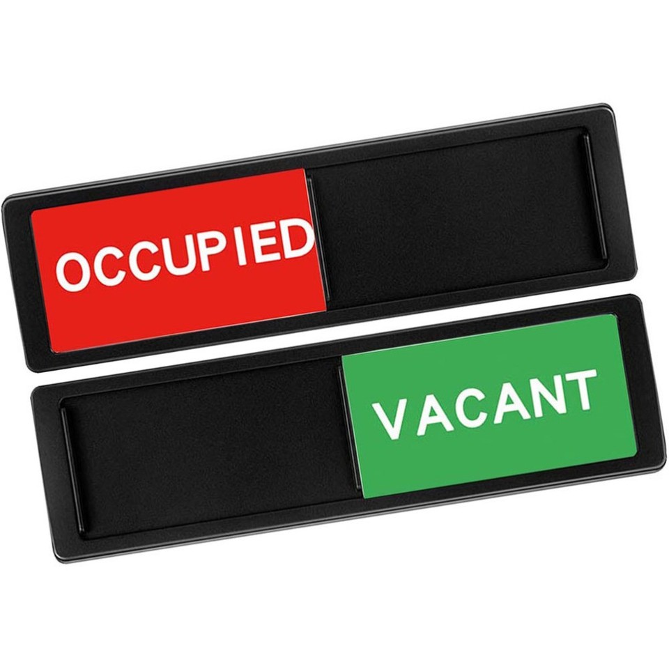 2 Pcs Status Sign Office Room Door Hanger Restroom Available Occupied ...