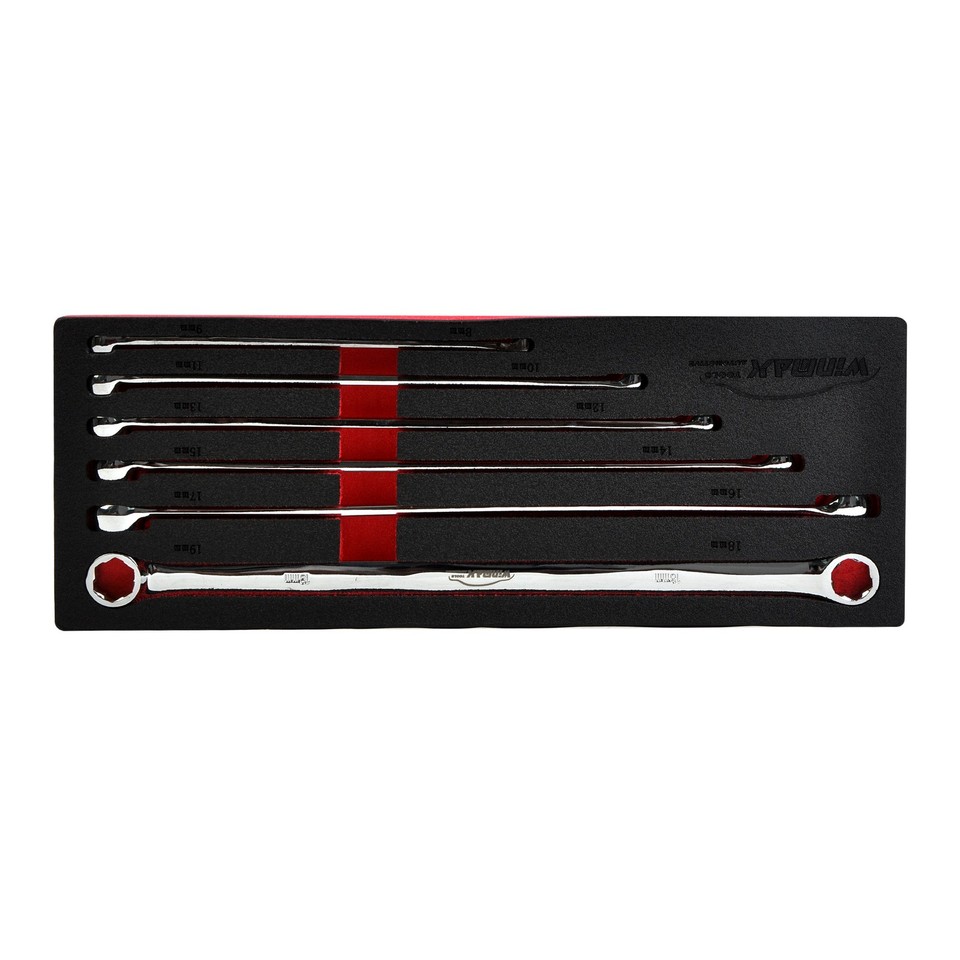 6PC Extra Long Box End Wrench Set Metric Durable Aviation Spanner CRV 8 ...