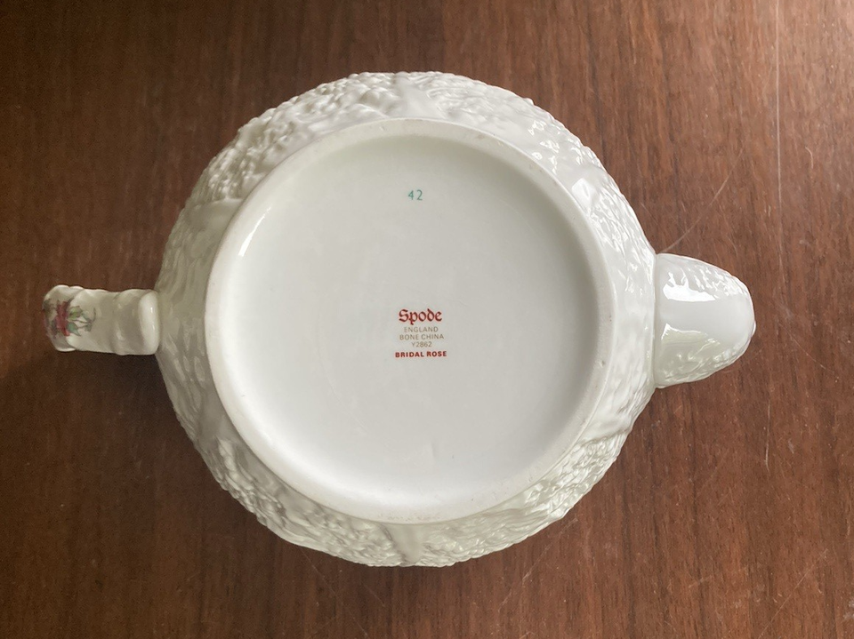Spode Bone China Teapot, Coffee Pot and Cream/Sugar Bridal Rose RSVD ...