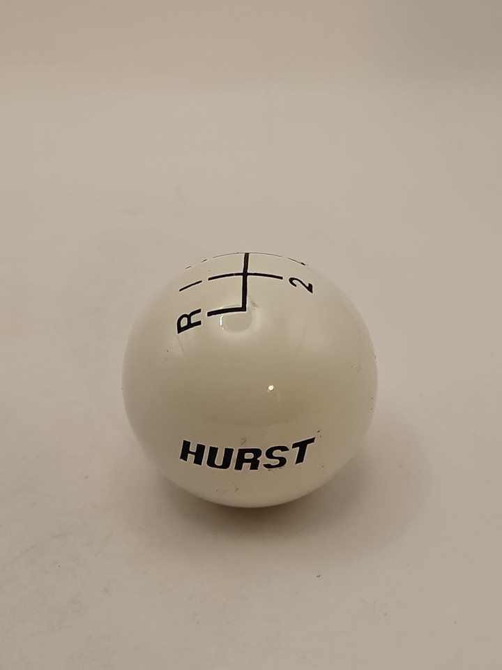 NEW HURST ROUND BALL SHIFT KNOB,4-SPEED PATTERN,WHITE,1.875",MANUAL ...