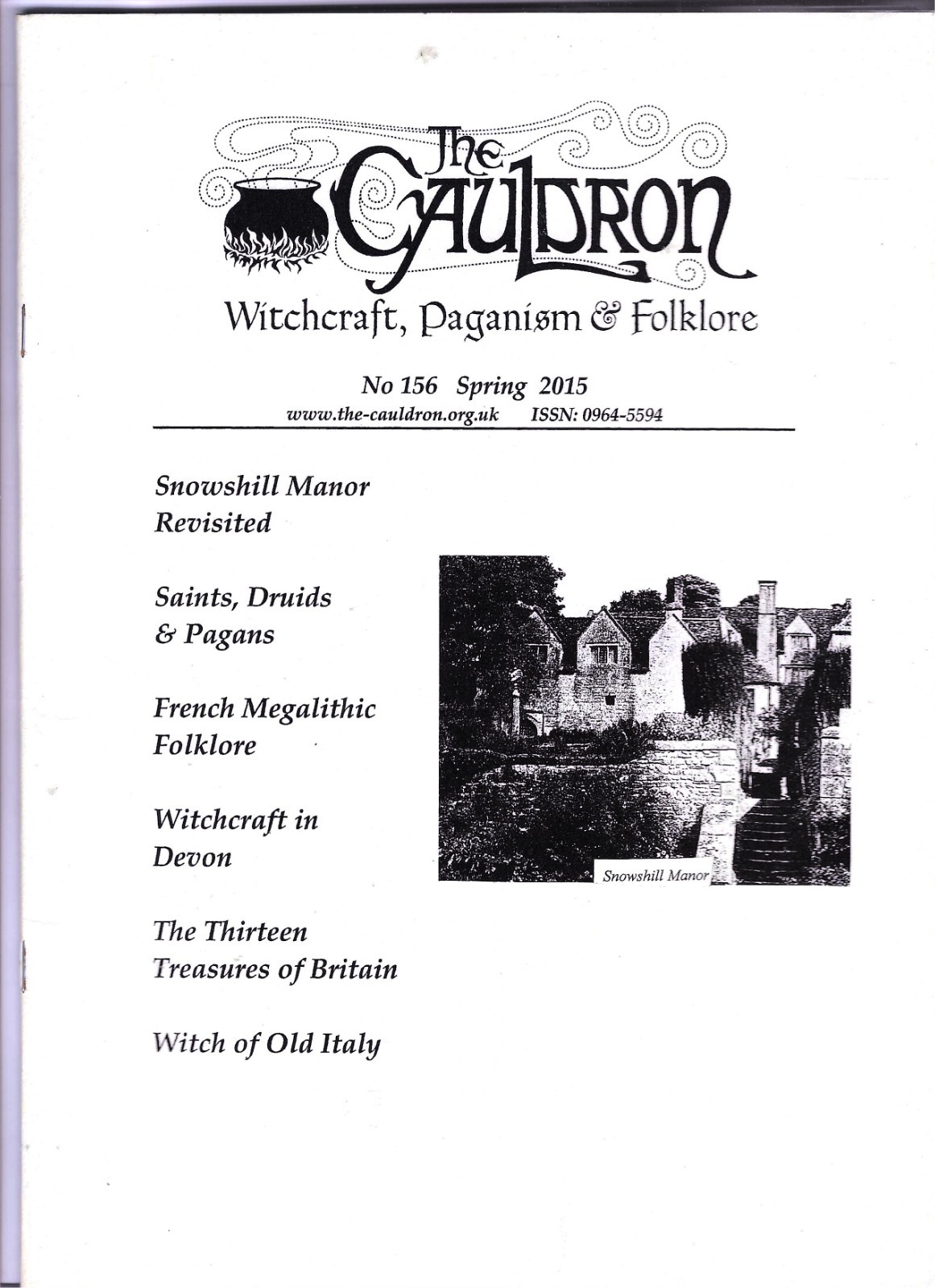 The Cauldron Magazine Witchcraft Paganism & Folklore # 156 2015 Final ...