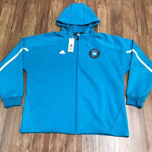 MENS 2XL NEW Adidas MLS Charlotte Football Club FC Full Zip Anthem ...
