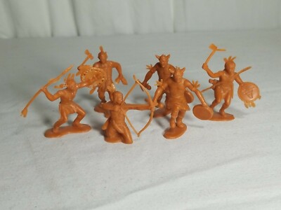 6 Original MARX 54 mm red Indians Fort Apache Playset figure toy | eBay