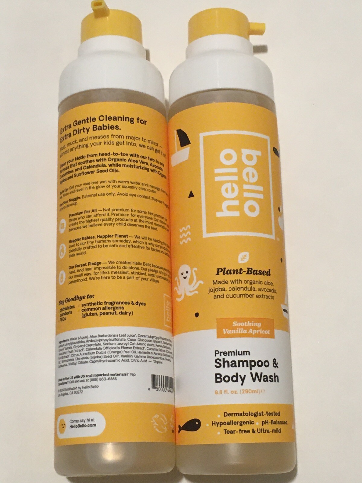 2x Hello Bello Premium Shampoo & Body Wash. Soothing Vanilla Apricot 9. ...