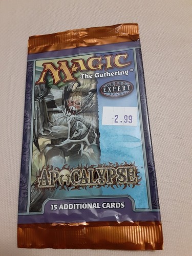 Magic the Gathering MTG Apocalypse Booster Pack no cards empty wrapper ...