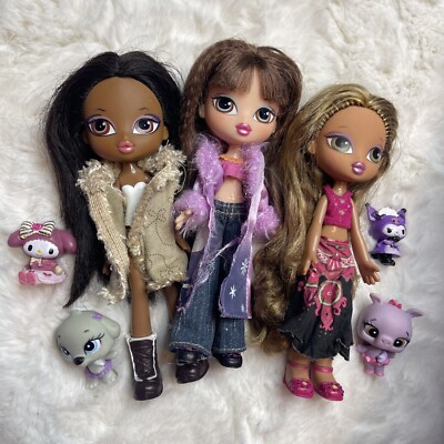 Bratz Kidz Dolls Lot Sasha, Lilani & Yasmin With Clothes And 2 Bobble ...