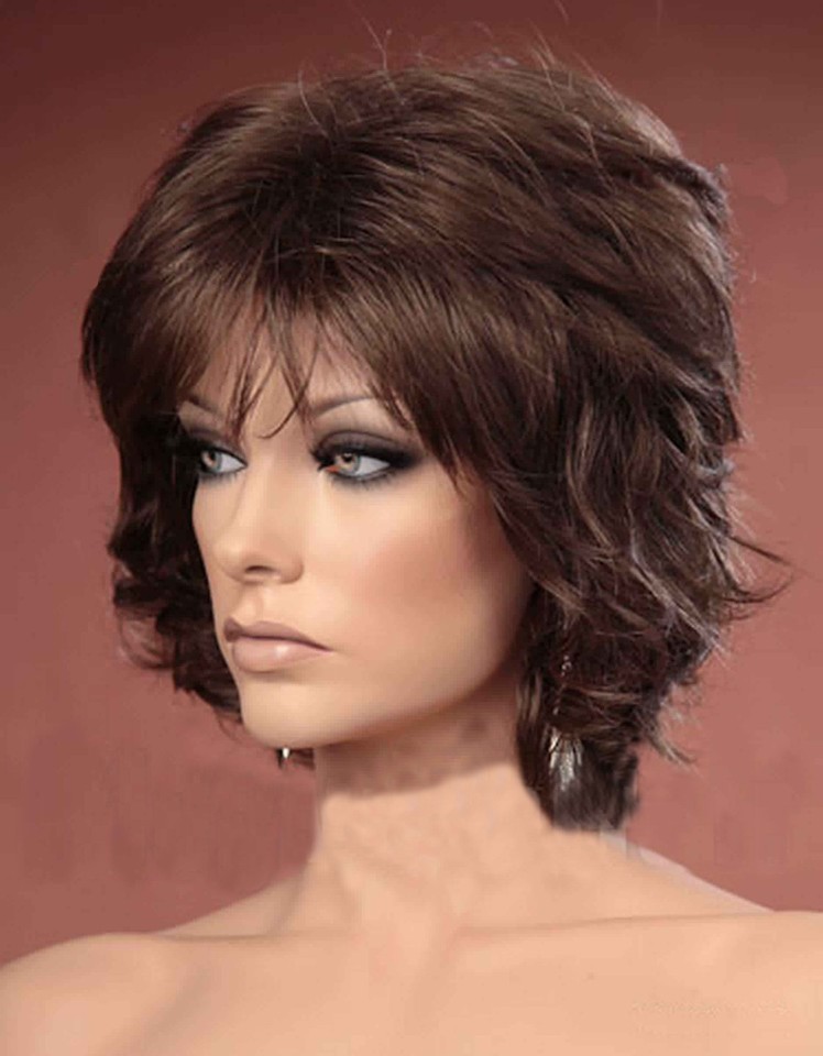 Ladies Short Wig Blonde Black Brown Wig Bob Pixie Boycut Wispy Fashion ...