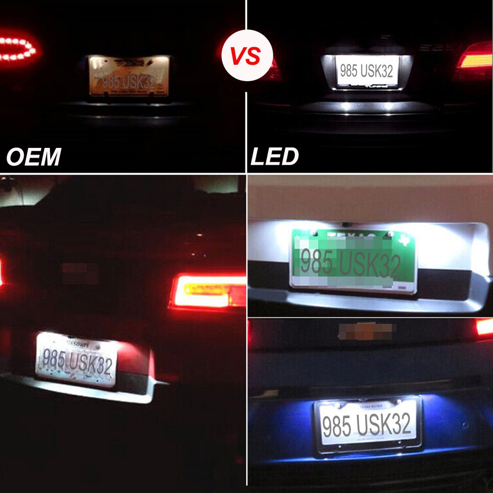 LED Number License Plate Tag Light White For Mercedes Benz W204 W212 ...