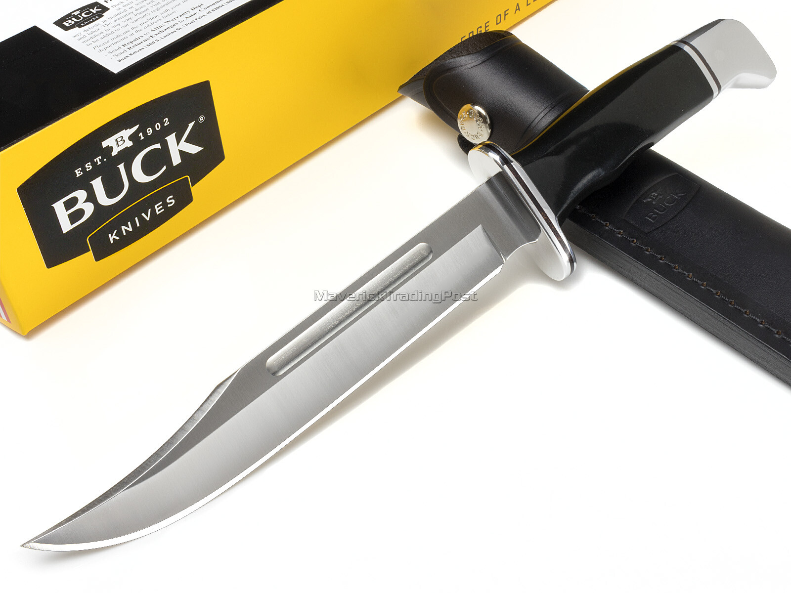 Buck 120 General 12 inch Fixed Blade Hunting Knife Full Tang MADE IN ...