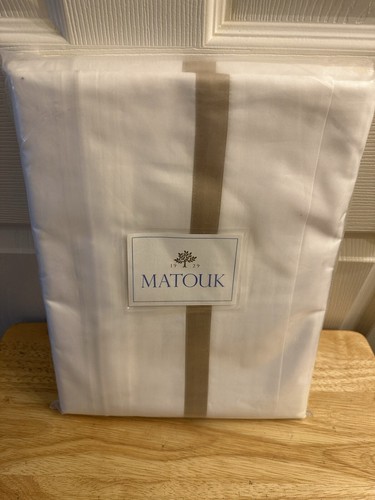 Matouk Lowell White Champagne 600TC Egyptian Cotton Full/Queen Duvet ...