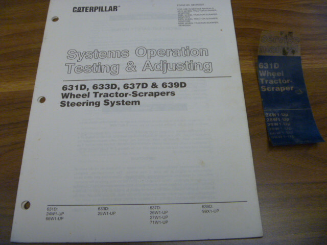 Caterpillar 631D 633D 637D 639D Tractor Scraper Test Service Repair ...
