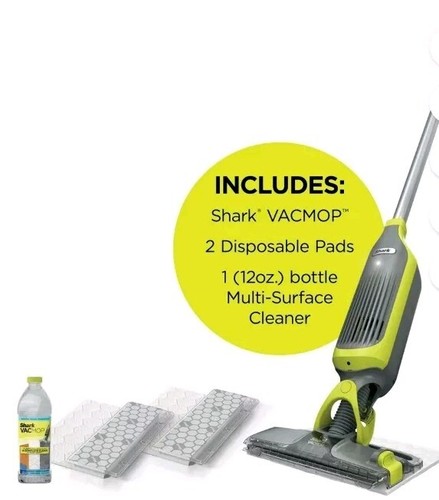Shark VACMOP Cordless Hard Floor System w/2 Disposable Pads & 12oz ...