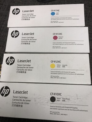 Genuine HP 410X BCYM Toner Print Cartridges Set CF410XC CF411XC CF412XC ...