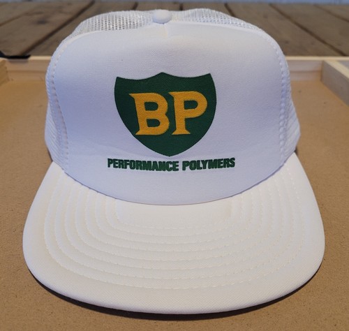 BP Performance Polymers Trucker Hat Speedway Mesh Snapback White Clean ...