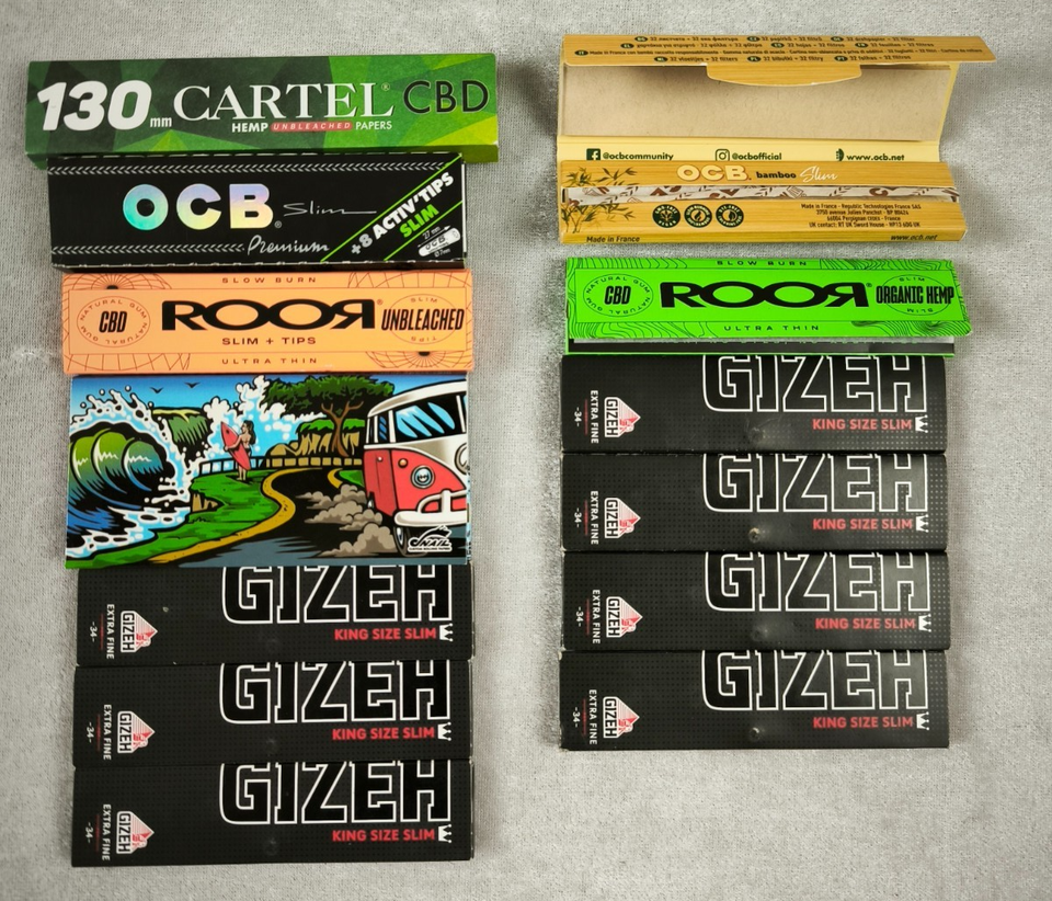 OCB ROOR GIZEH Slim Long Rolling Papers Tips Filter Zigarettenpapier ...