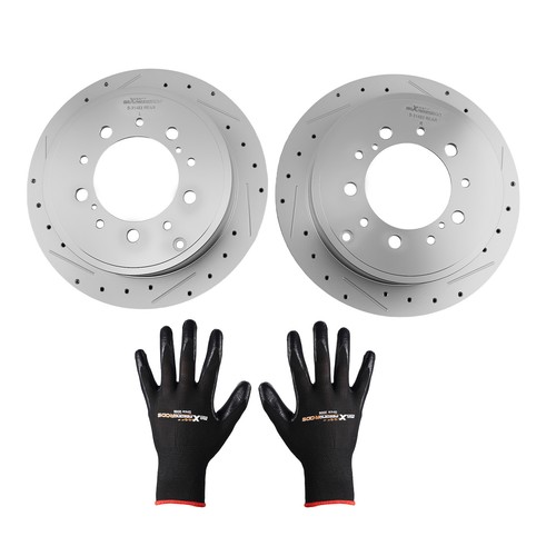 Rear Left&Right Brake Rotors Kit for Toyota Land Cruiser/Sequoia/Tundra ...