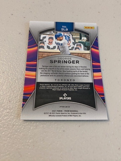 Panini Prizm Sluggers George Springer Baseball Card. #SL9 | eBay