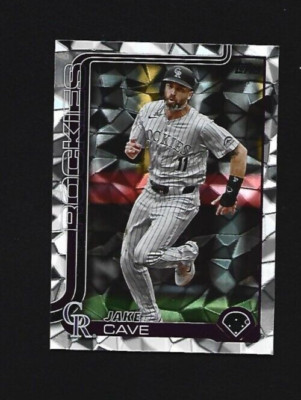 2025 Topps Series 1 Jake Cave Diamante Foil #256 Colorado Rockies | eBay