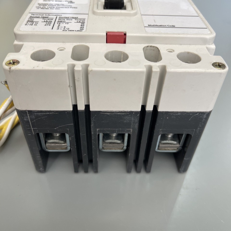 EATON HFD3060 HFD 65K 60AMP 600VAC 250VDC 3P INDUSTRIAL CIRCUIT BREAKER ...