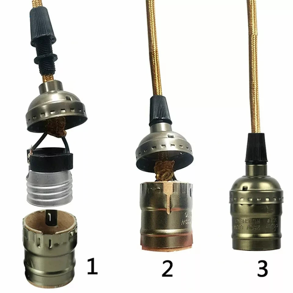 E27 Edison Bulb Holder Industrial Vintage Lamp Light Fitting Retro Base ...