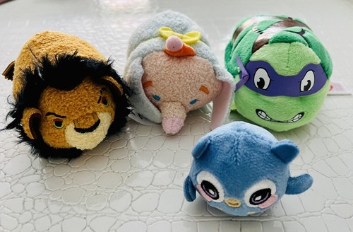 Disney Tsum Tsum Dumbo Scar & Ty Ninja Turtle Plush Mini Stuffed Toy ...