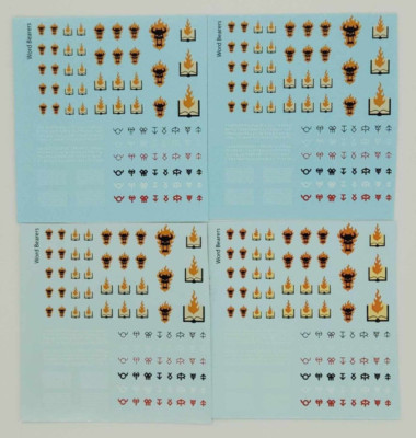 4x Word Bearers Transfer Sheet | Decals - Warhammer 40K - Chaos Space ...