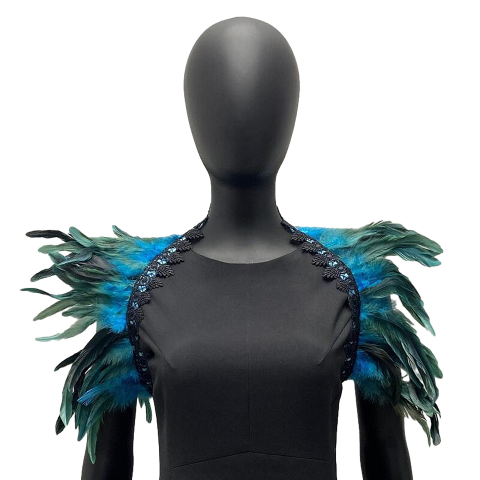 Elegant Ribbon Tied Scarf Stylish Feather Stole Shrug Shawl with ...