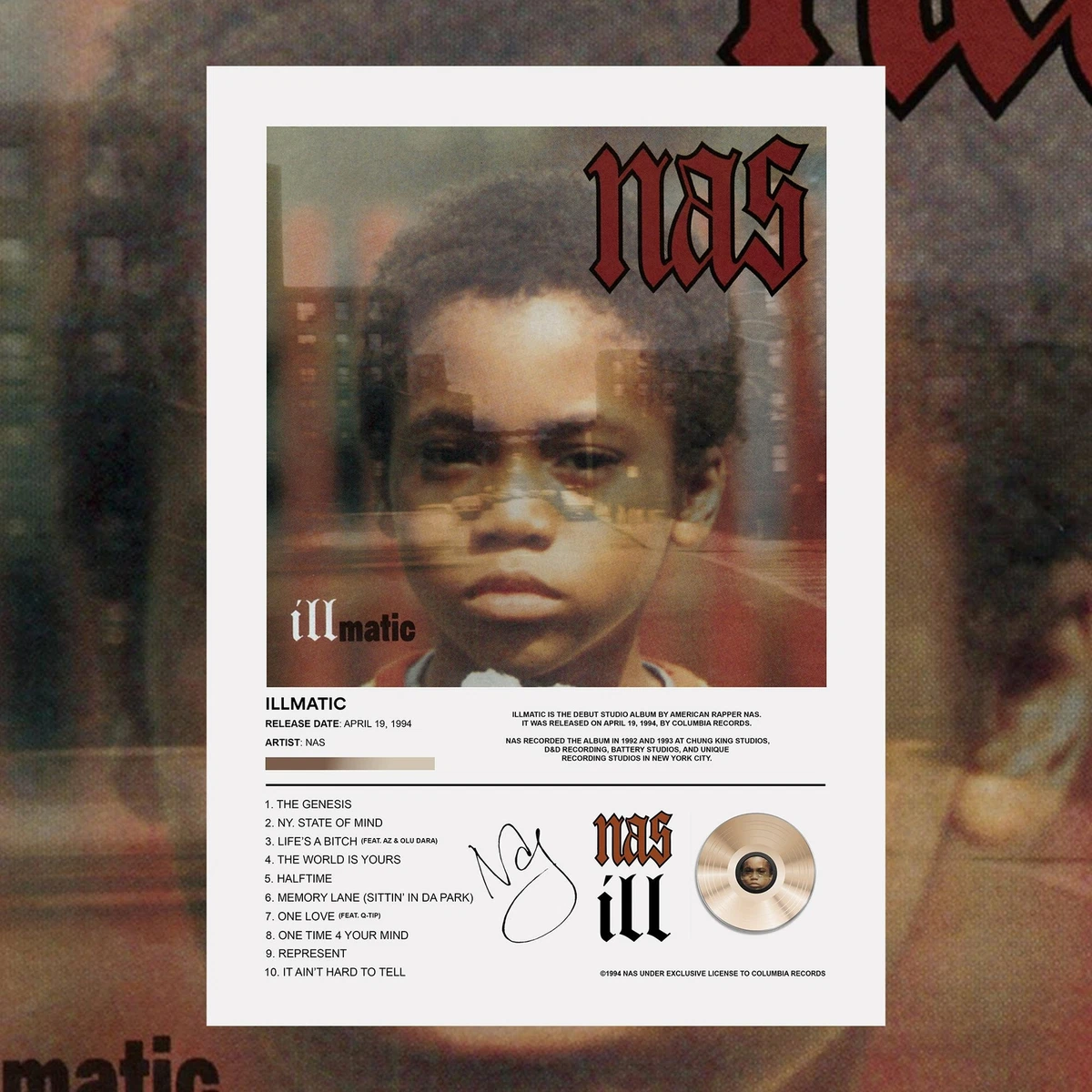 Nas Illmatic Album Cover