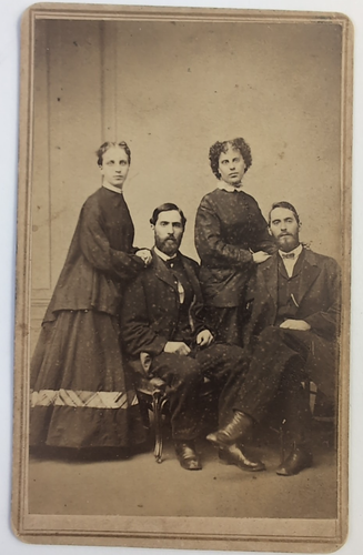 1890 Vintage Photograph, 2 Classy Couples Dressed Portrait In Cleveland ...