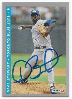 DAVE STEWART Autographed Signed 1993 Fleer Baseball card F-296 Toronto ...