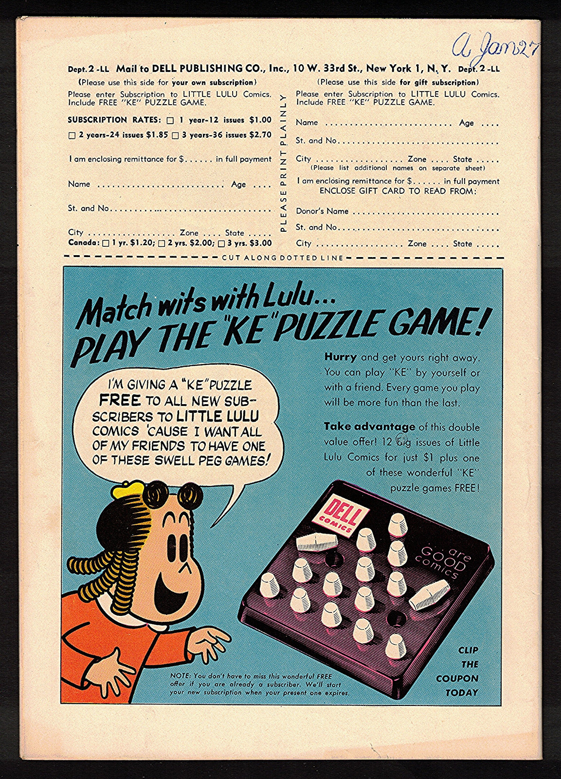 1955 MARGE'S LITTLE LULU #80 ** Golden Age Very NICE Key Dell Cartoon ...