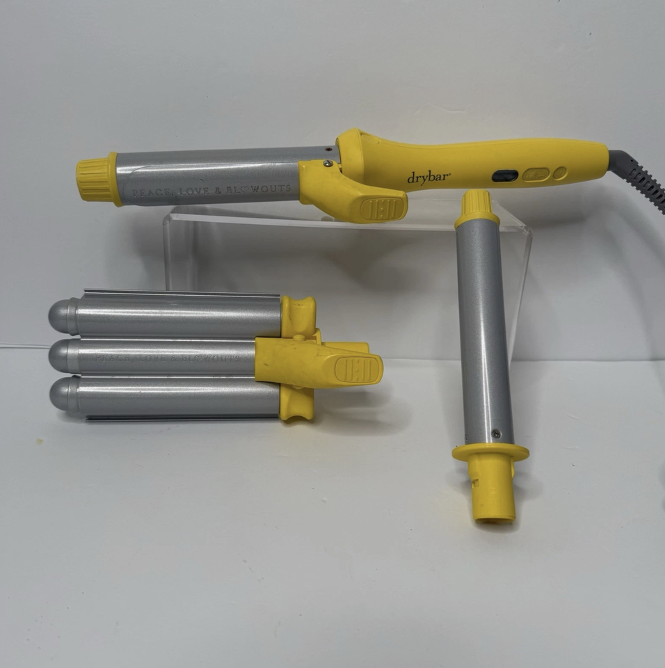 Drybar Curling Iron Set 3-in-1 Interchangeable Attachments Wand Barrel ...