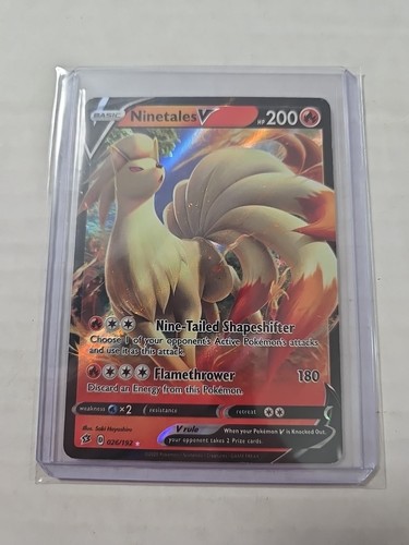 Pokemon Tcg Ninetales V Holo Rare 026/192 Rebel Clash | eBay