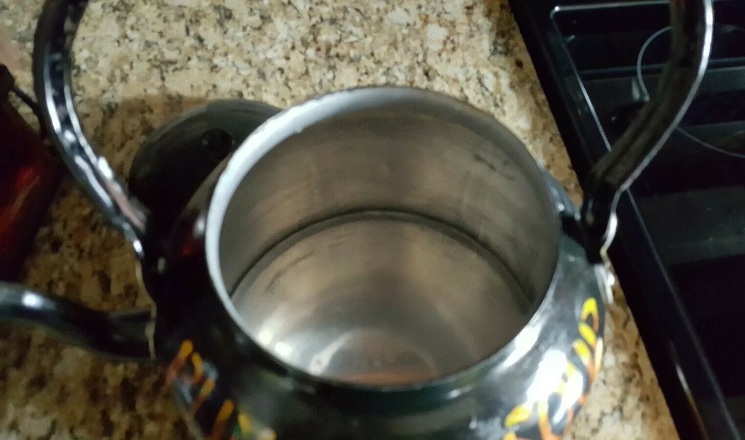 Vintage Farmhouse Hand Painted, LARGE Aluminum Tin Tea Kettle Country ...