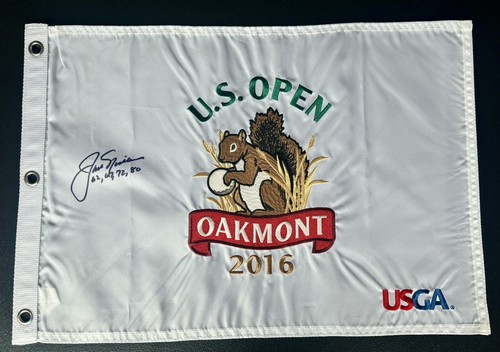 Jack Nicklaus Signed 2016 US Open Golf Pin Flag Winning Dates Oakmont ...